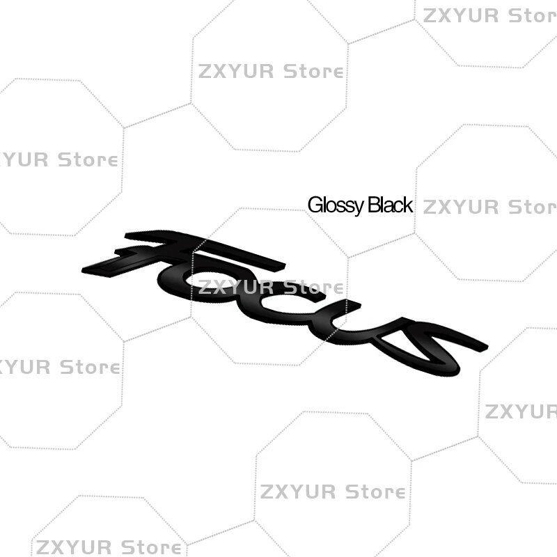 Металлическая эмблема, наклейка на заднюю часть автомобиля, значок с буквой, наклейка на кузов, декор багажника для Focus Ford, аксессуары, Стайлинг 2 Glossy