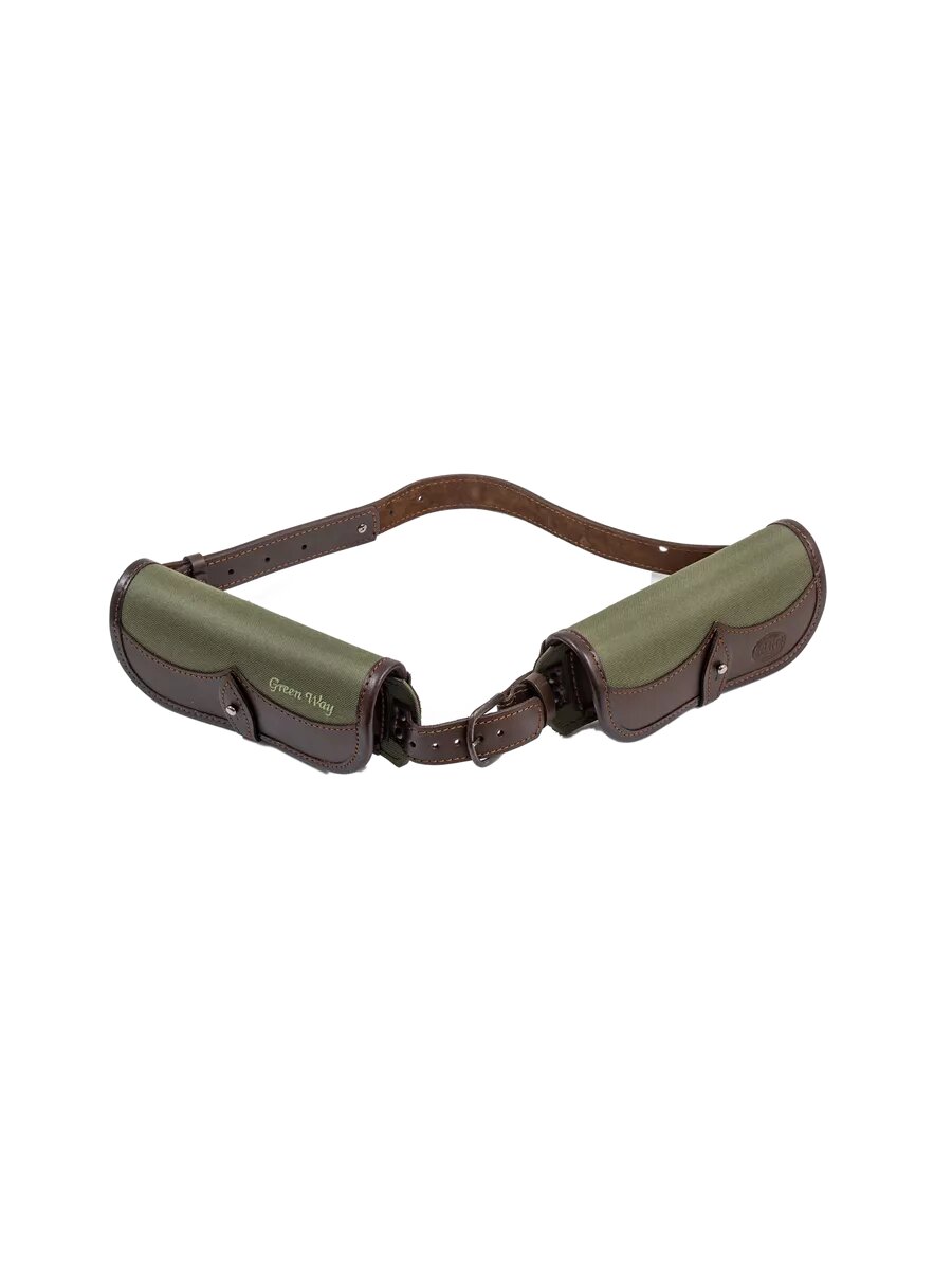 Патронташ двухрядный 12 калибр 22 патрона Green way