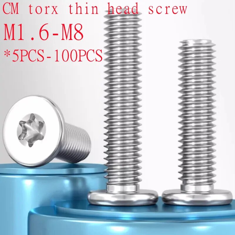 Комплект винтов Torx из нержавеющей стали 50 шт M6 10pcs, 12 мм