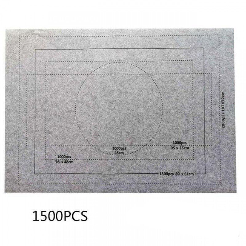 Инновационный мат для хранения пазлов из фетра, универсальный и прочный пластик, вариант для самостоятельной сборки, серый - 1500 шт.