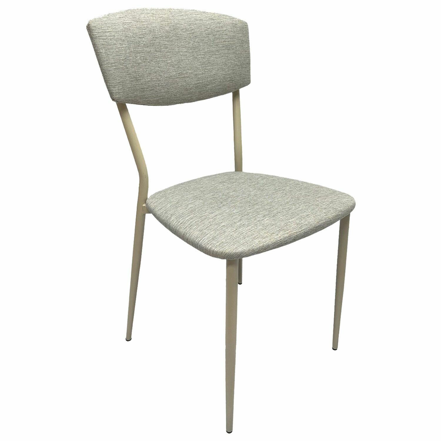 Стул Comfur для столовых, кафе, дома РС23, бежевый перламутровый каркас, рогожка бежевая