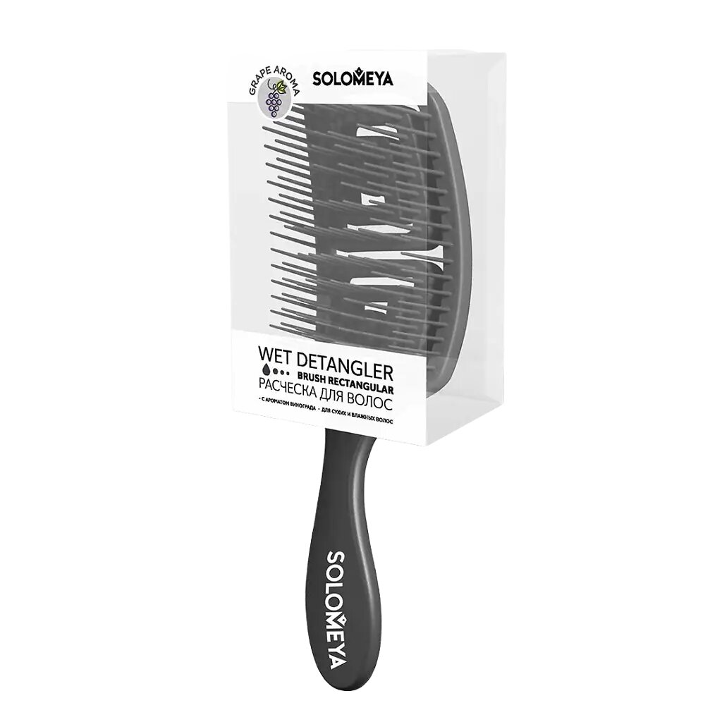 Solomeya Расческа для сухих и влажных волос с ароматом винограда MZ005 Wet Detangler Brush Paddle Grape 1 шт
