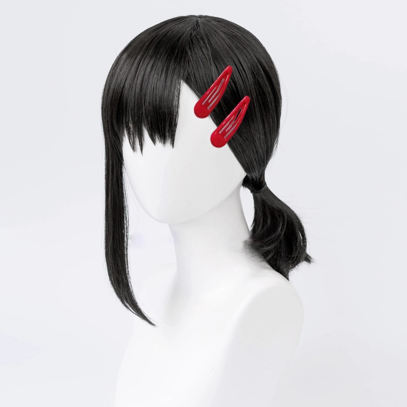 Косплей парик Higashiyama Kobeni черный 38 см Wig Red Hairpin