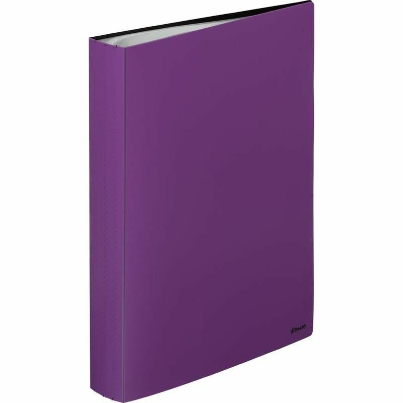 Папка файловая на 60 файлов Комус A4 25 мм голубая с внутренним карманом (толщина обложки 0.45 мм)