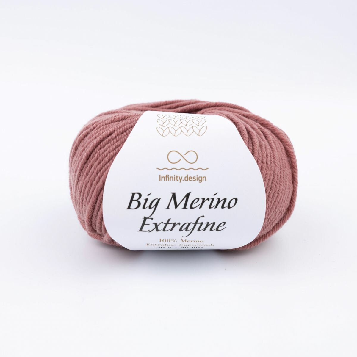 Пряжа для вязания Infinity Design Big Merino Extrafine (4042 Old Pink) 1 моток