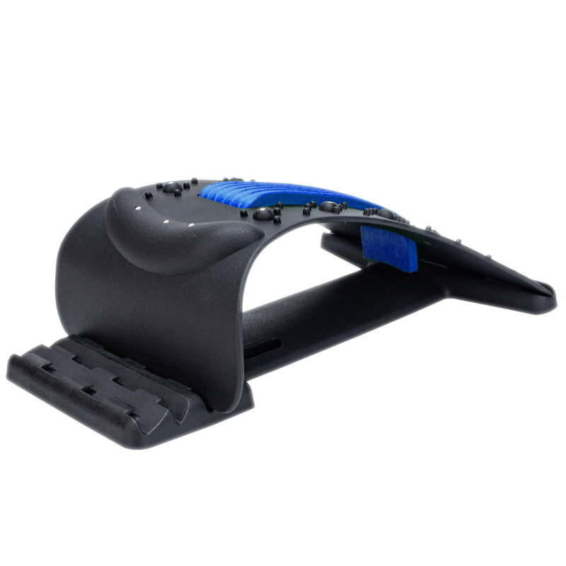 Массажер для поясничного отдела спины Back Magic Stretcher, корректор осанки, синий