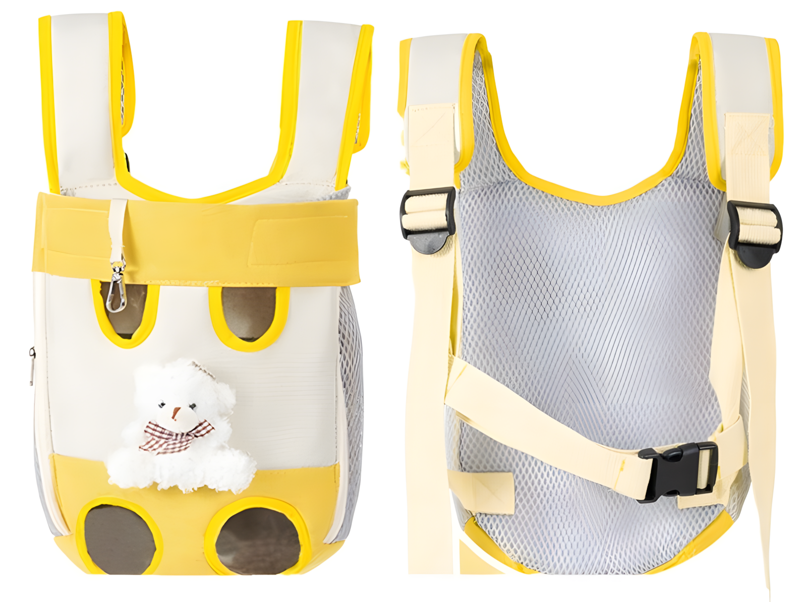 Рюкзак-переноска Senwei для кошек, размер L до 7,5 кг, желтый/белый