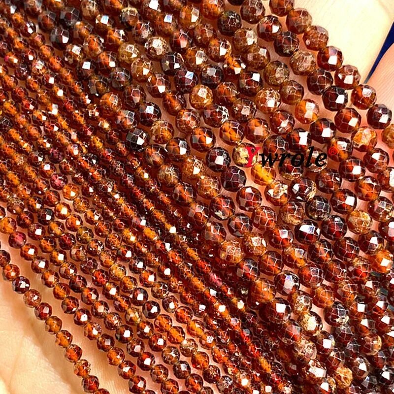Красный гранат, бусины YWROLE 2 3 4 мм 2mm about 170pcs, orange garnet