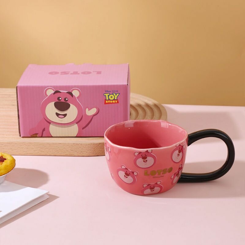 Кружка Disney с длинной ручкой, Клубничный мишка,300ml,1 шт YZ