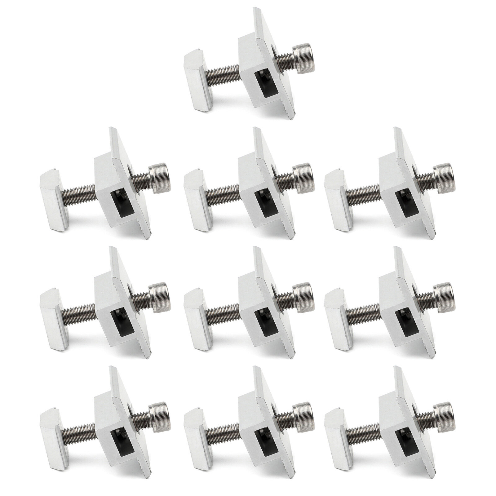 10 шт. алюминиевых кронштейнов для крепления солнечных панелей, кронштейны для солнечных панелей на крышу, для автодомов, лодок, стен, 35 мм
