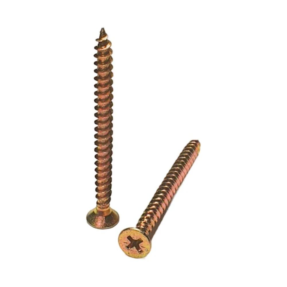 Желтый саморез с потайной головкой GSMETZ 4.5x55 мм, универсальный, оцинкованный, 1 кг, 269 шт, pz2 1034555-1