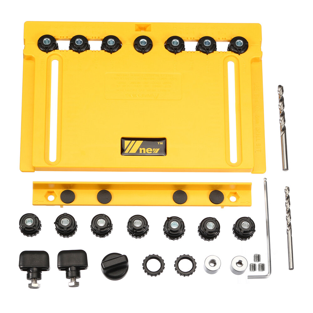 Инструмент DANIU Woodworking 2 в 1 приспособление для изготовления фурнитуры для шкафов и приспособление для сверления штифтов полок с набором сверл 5 мм и 6 мм для ручного деревообрабатывающего инструмента