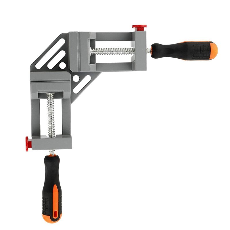 Регулируемый прямоугольный зажим с двойной ручкой, угловой зажим из сплава, прямоугольный зажим для деревообрабатывающего фоторамочного держателя тисков