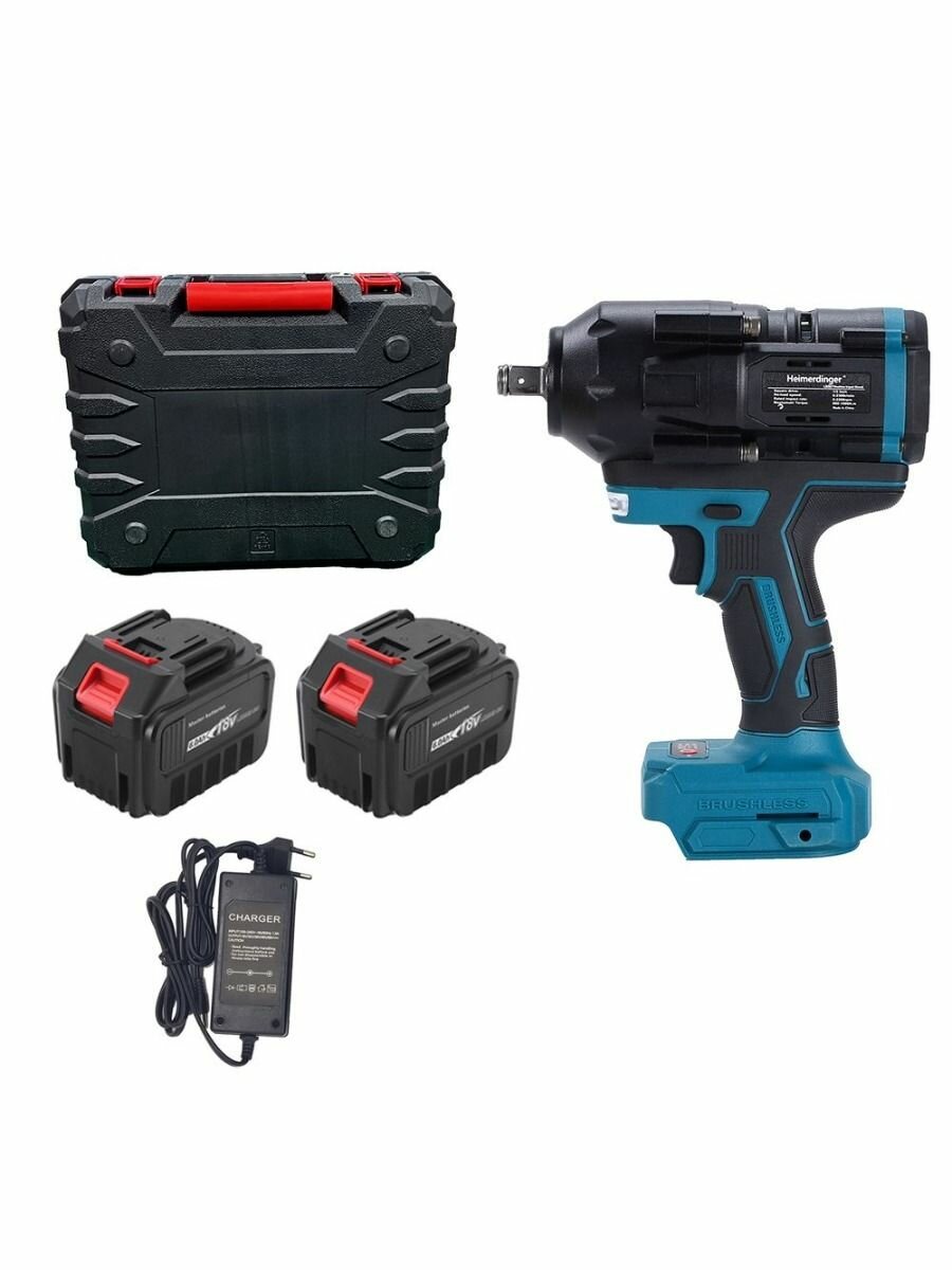 Бесщеточный беспроводной ударный гайковерт 1/2 дюйма с питанием от литиевой батареи 1000 Нм для ремонта автомобиля