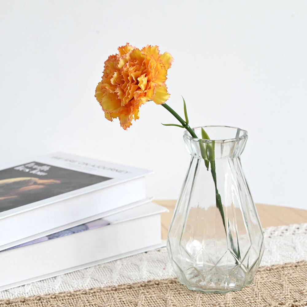 Искусственный цветок гвоздика "Скандинавская", декоративный, оранжевый