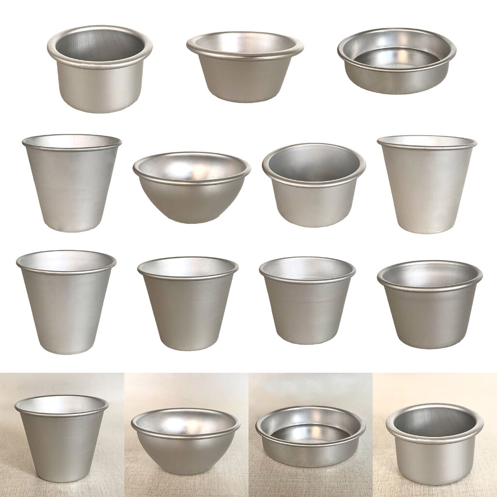 Набор из 10 алюминиевых форм для кексов, - B00