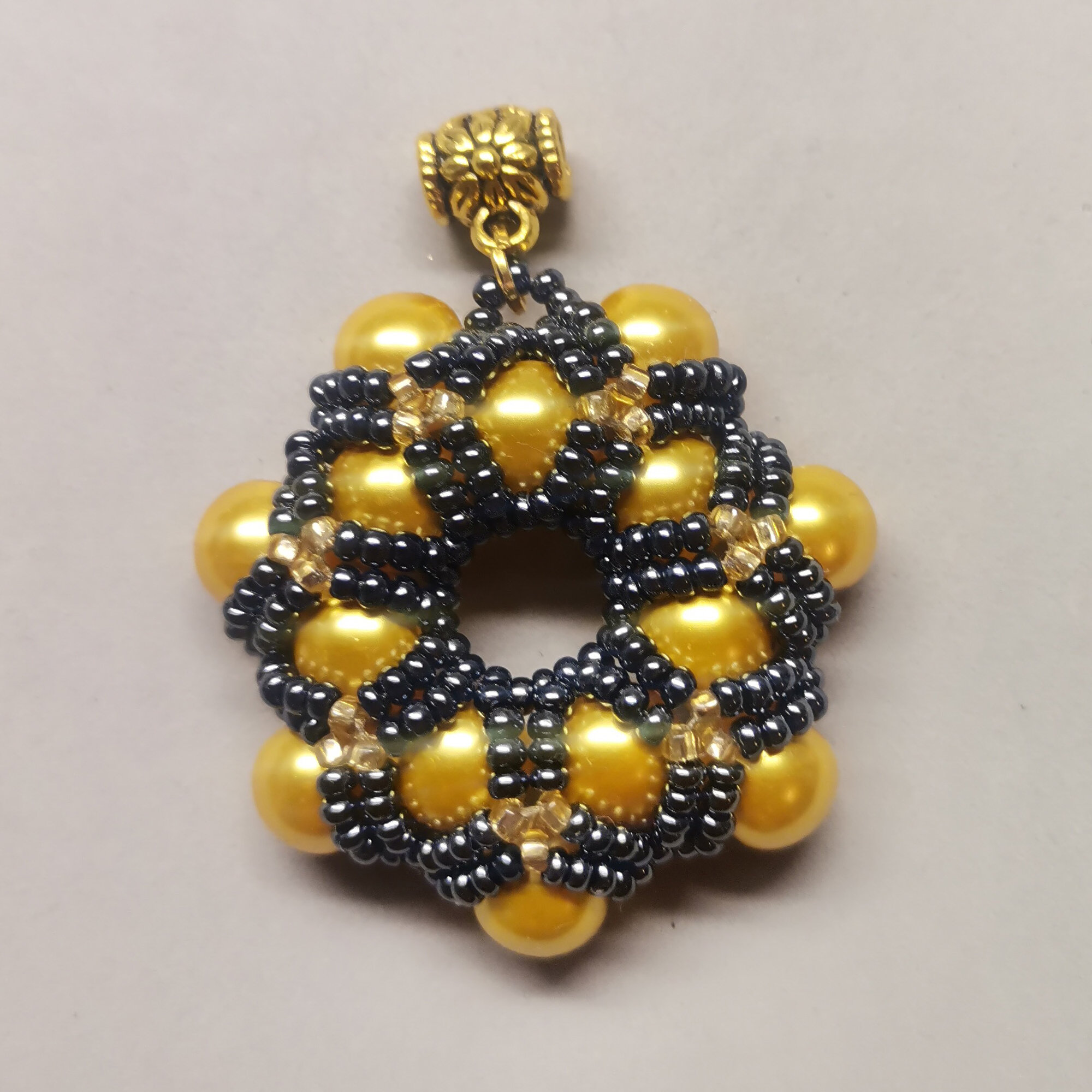 Подвеска, жемчуг имитация, стекло