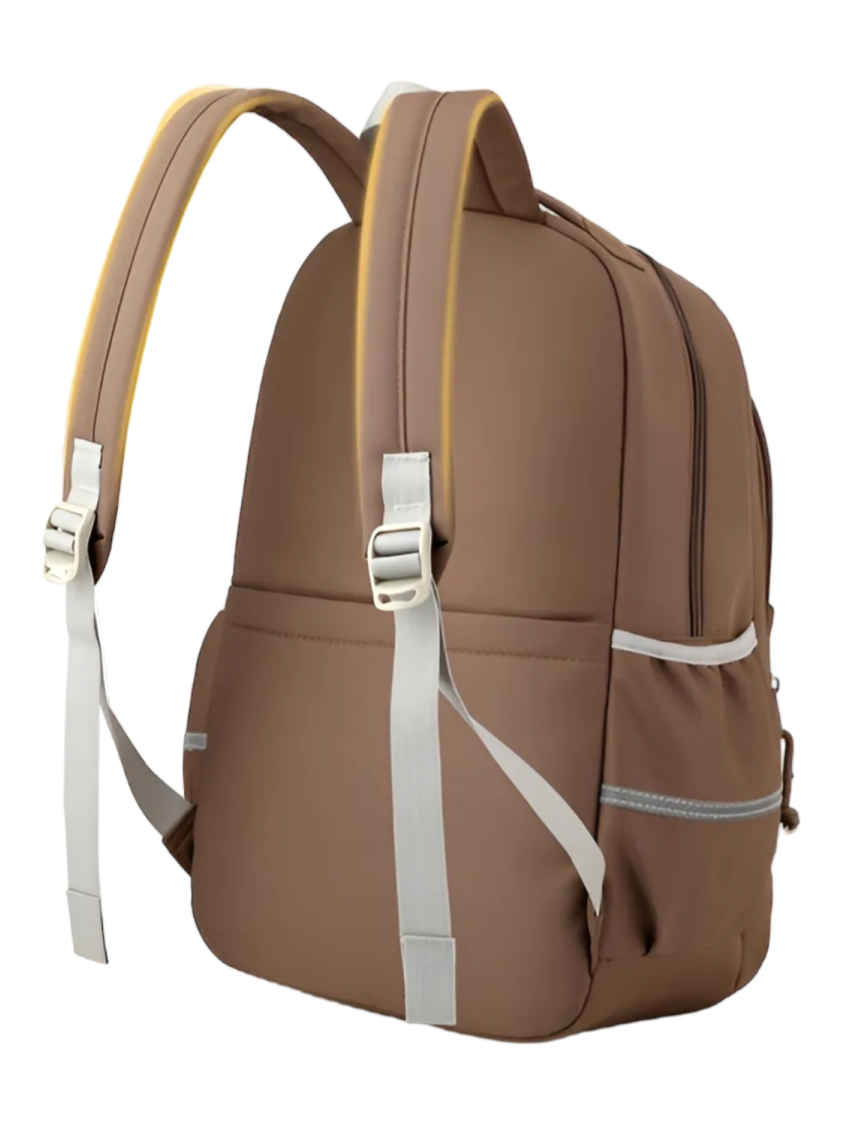 Рюкзак школьный для девочки подростка портфель коричневый бежевый в школу городской с кошельком