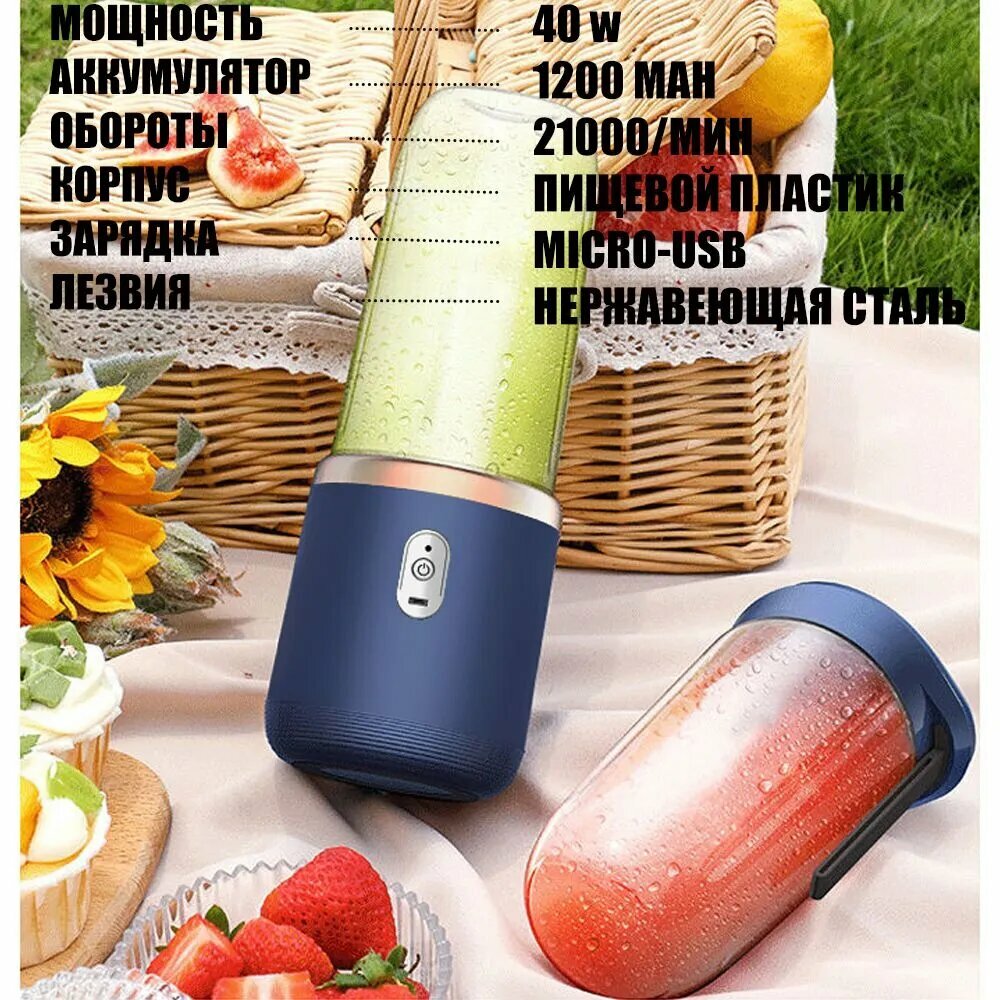 Мини-блендер cYzLiio6, портативный, беспроводной, с USB-зарядкой