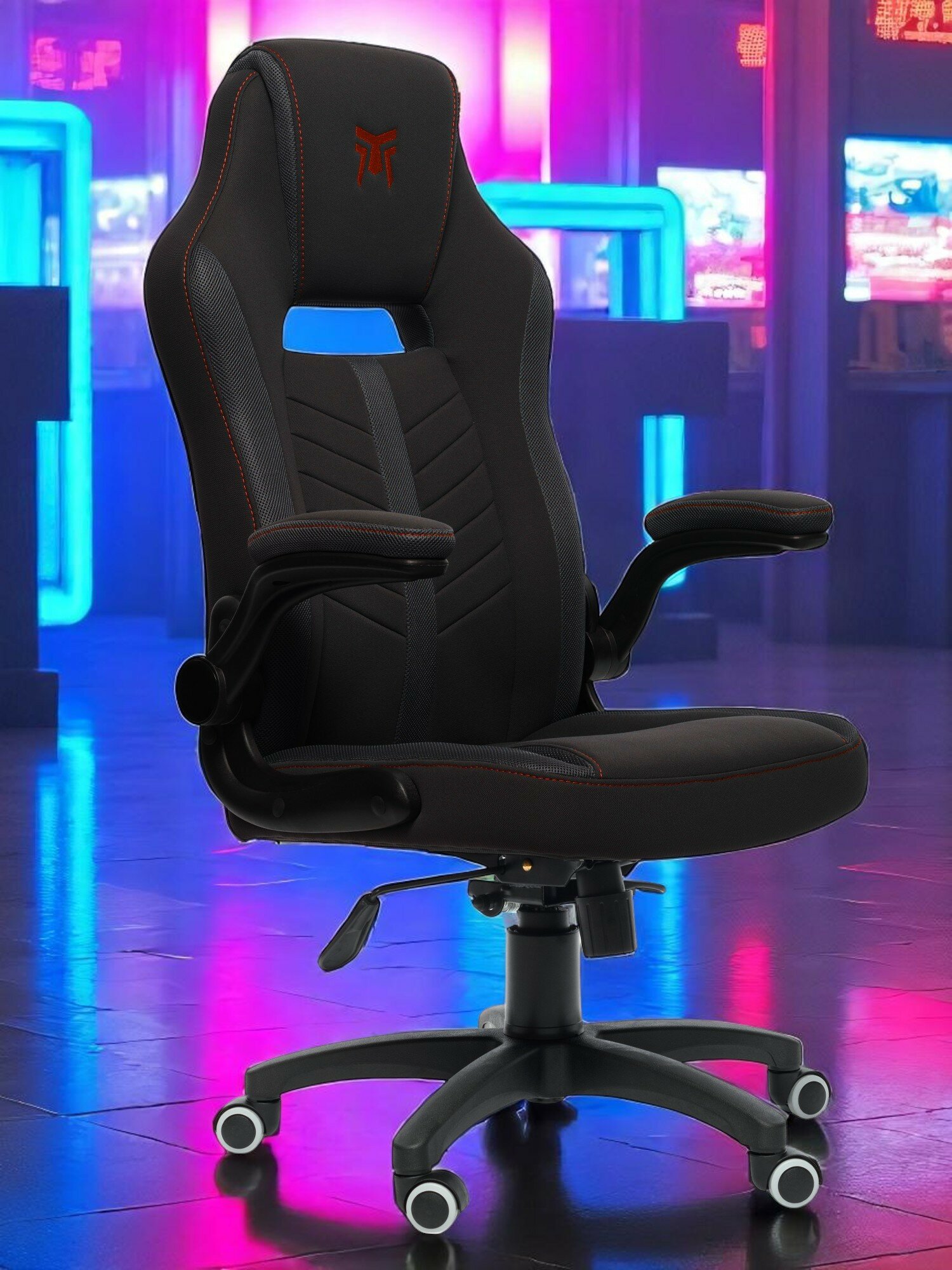 Игровое кресло The World of Comfort VIKING, текстиль, черный