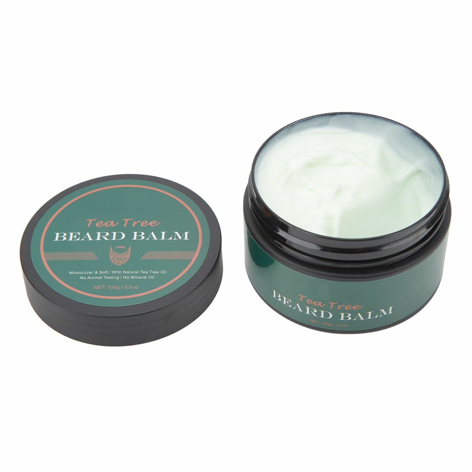Крем для бороды 100г с маслом чайного дерева, увлажняющий и питающий, для укладки и смягчения, срок годности 3 года