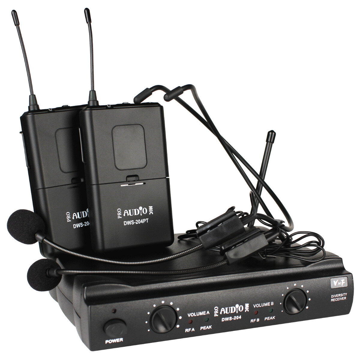 Радиосистема с поясным передатчиком ProAudio DWS-204PT