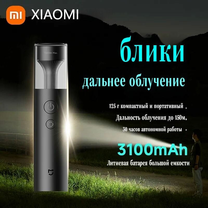 Многофункциональный портативный фонарик XIAOMI с мощным светом