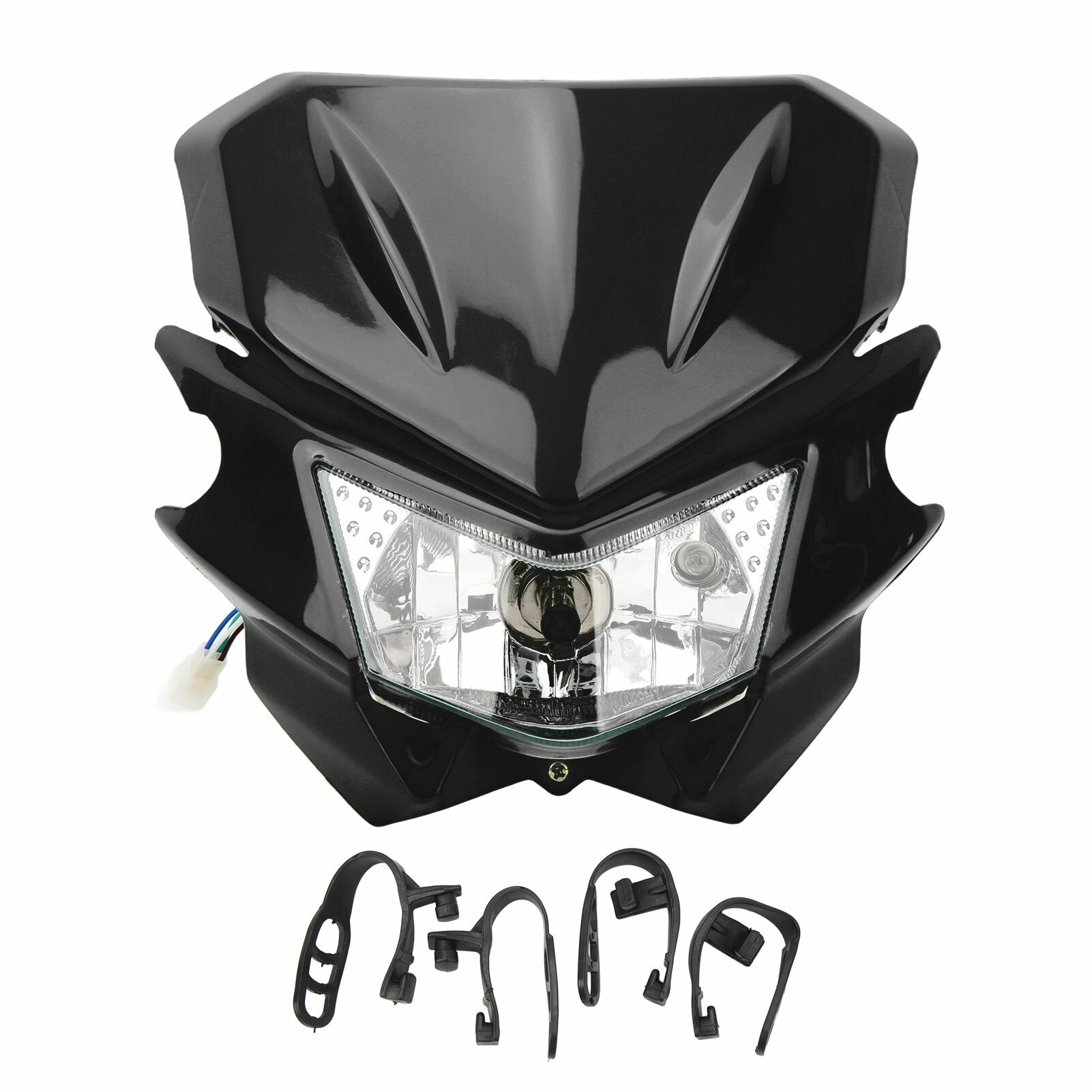 LED фара H4 для KLX/CRF/WRF 110-450R, черная