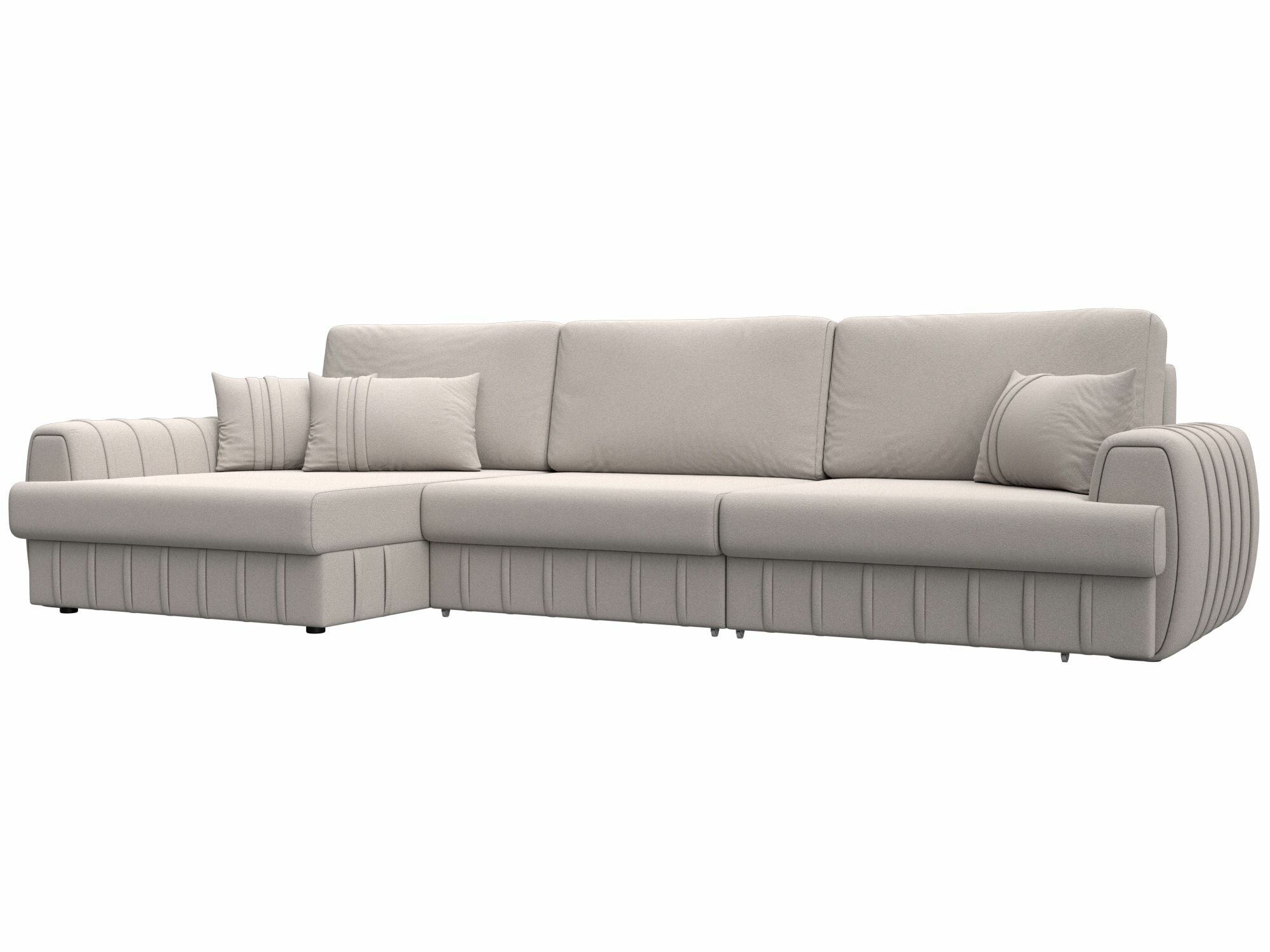 Диван угловой Флоу НПБ Лонг угол левый, Замша