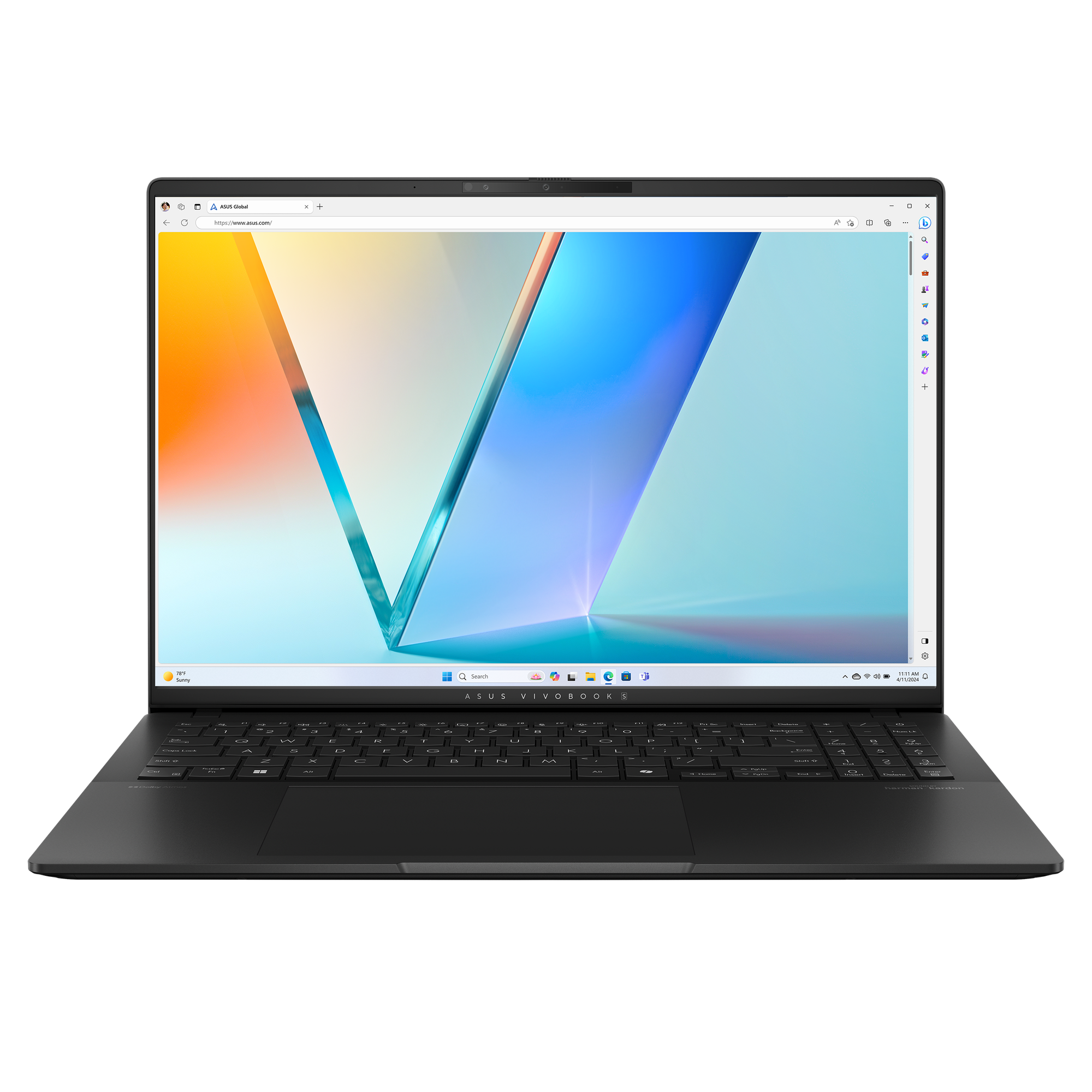 Ноутбук ASUS Vivobook S16 S5606CA-RI175 16.0" OLED WQXGA+ BEND GLARE NON-TOUCH,400 NITS (HDR),DCI-P3:100%(120HZ)Intel® Core™ Ultra 7 Processor 255H 2.0 GHz 16GB 1TB PCIE G4 SSD Without OS