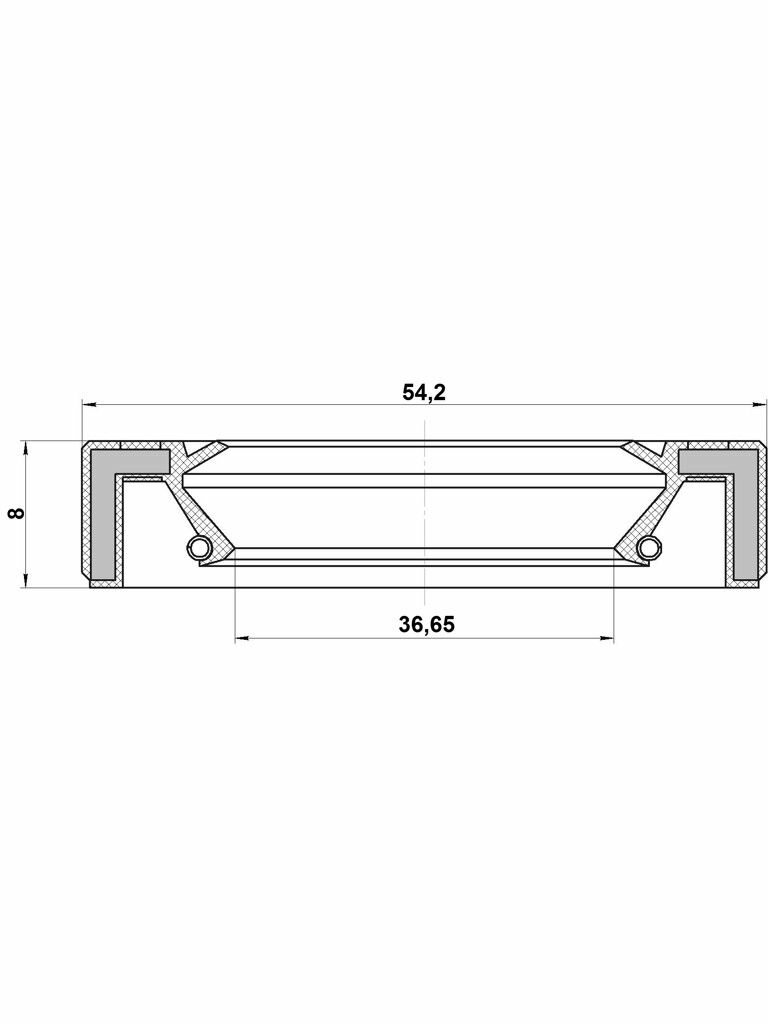Сальник привода 36.65x54.2x8 SUZUKI 95GAY-38540808X FEBEST.