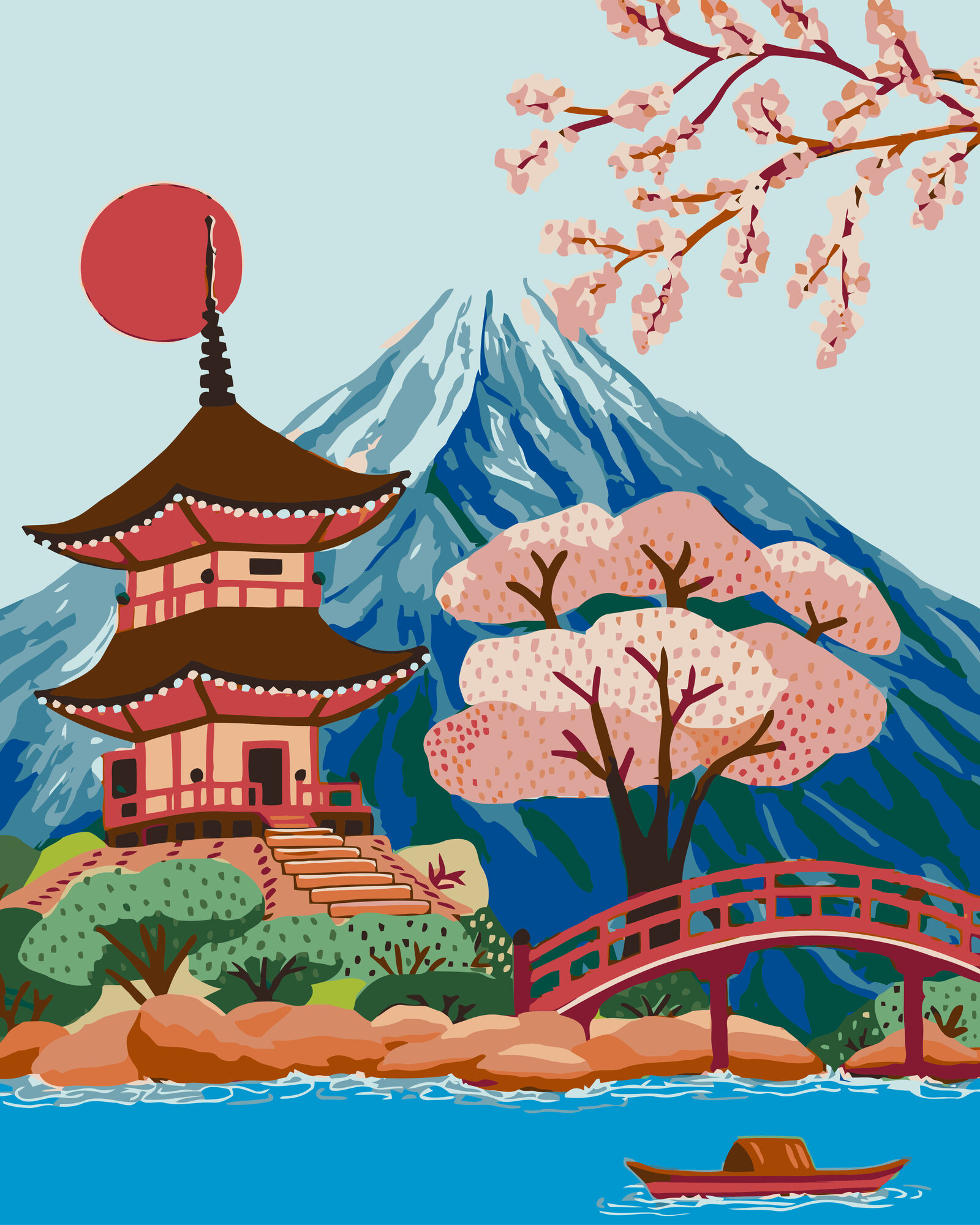 Картина по номерам V-667 "Китай постер", 40x50 см