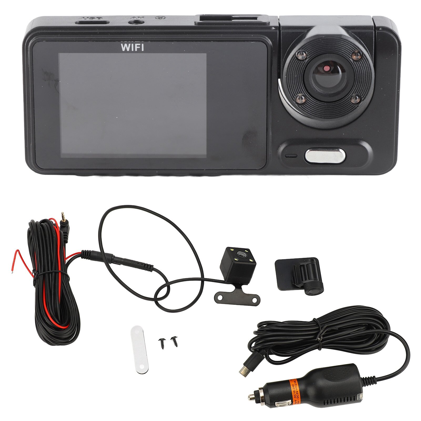 Автомобильный видеорегистратор 2in, беспроводной, 1080P HD, 3 канала, ночное видение