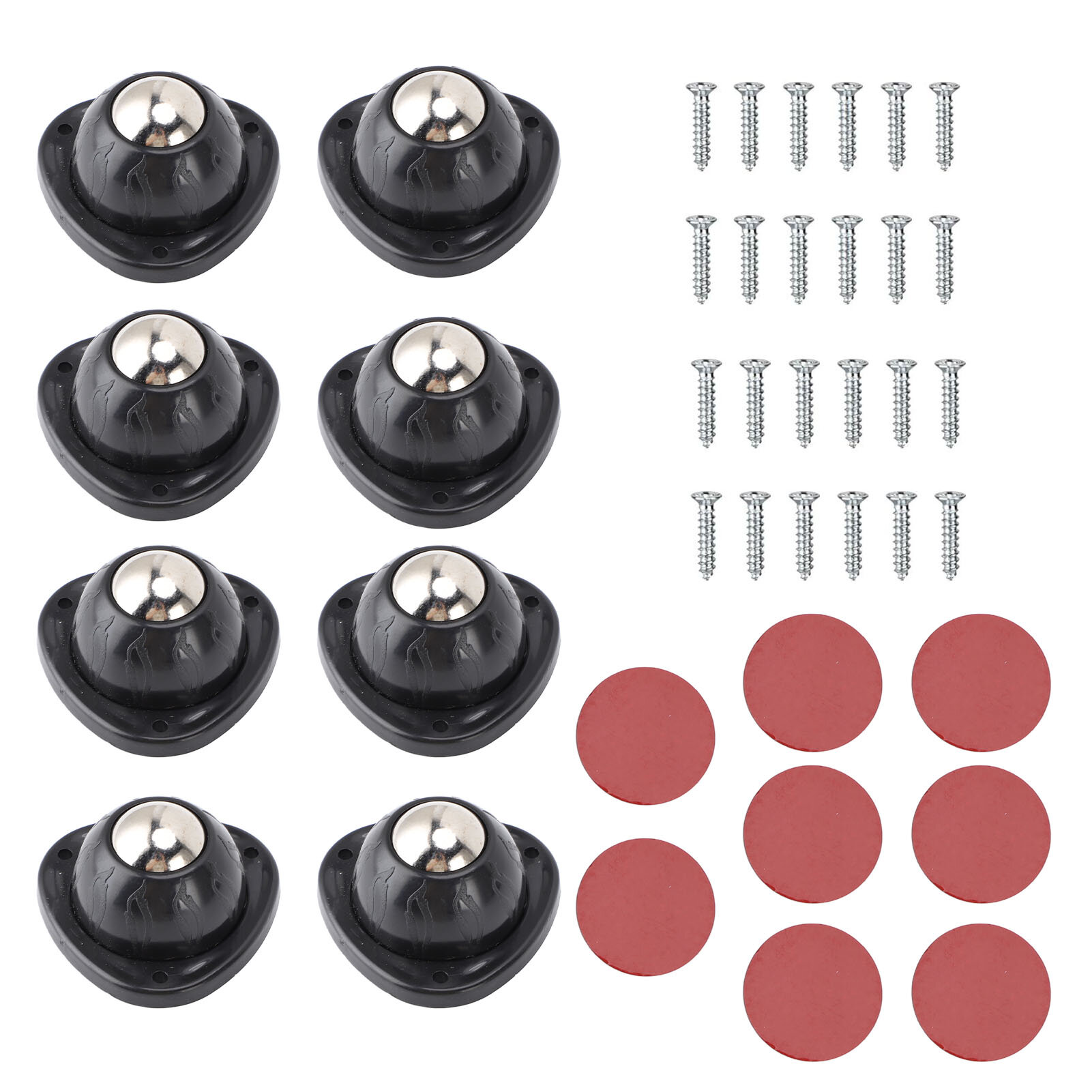 8 шт. самоклеящихся роликовых колес для мебельного ведра грузоподъемностью 28 фунтов на колесо поворотные колеса на 360 градусов для небольших ящиков для хранения бытовой техники