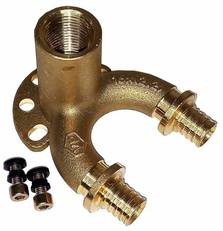 Уголок настенный проточный 16 (2.0) х 1/2" ВР для труб из сшитого полиэтилена VIEIR VRP1620L