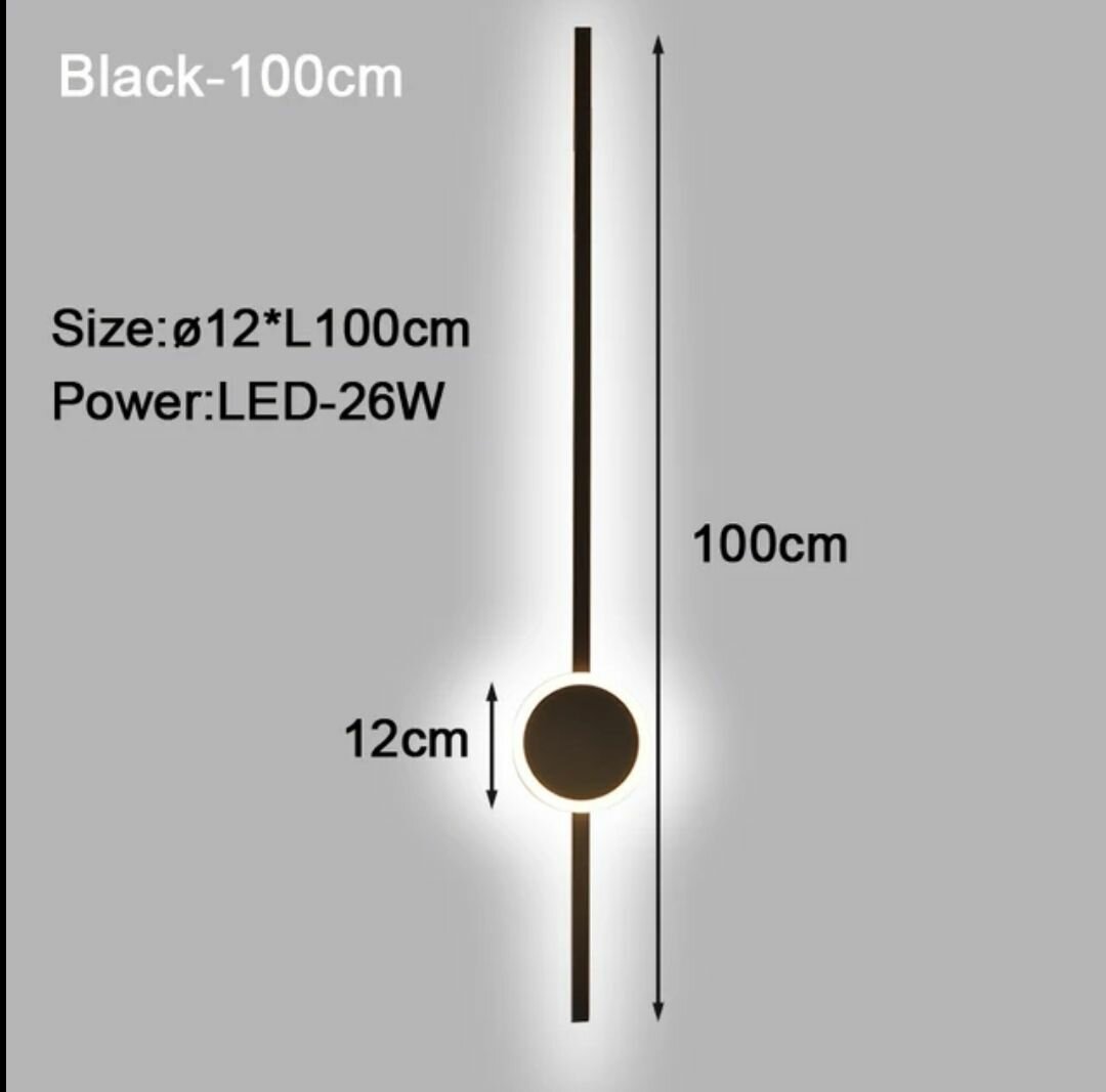 Настенный светильник 100см 24W 2 шт Бра светильник настенный палка, горизонтальный, вертикальный