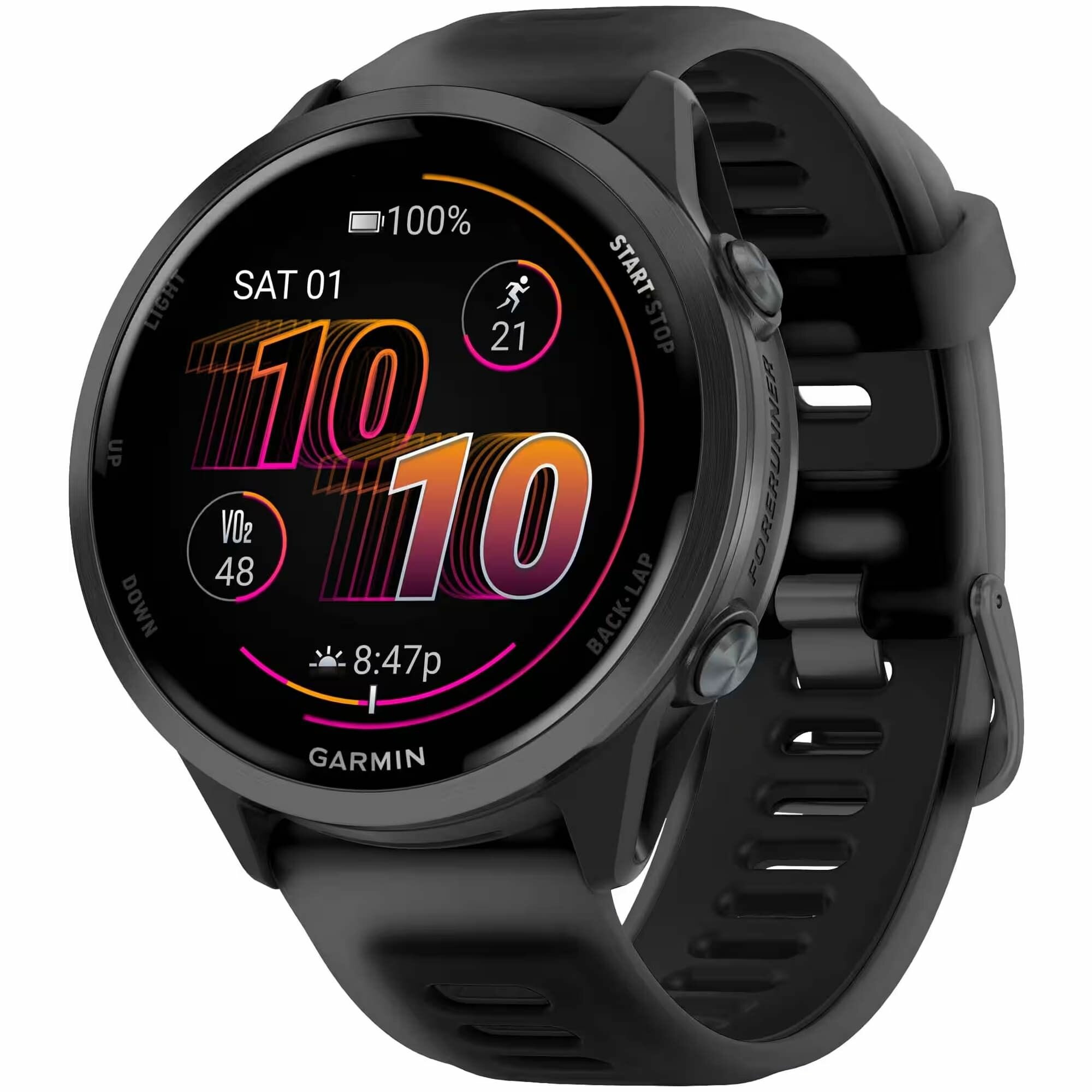 Умные часы Garmin Forerunner 570, 47mm, Slate Gray with Black Band (010-02971-00)