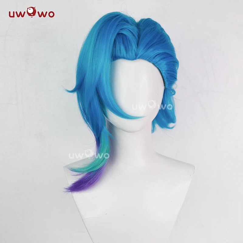 Косплей парик Jinx синего цвета UWOWO Normal Wig
