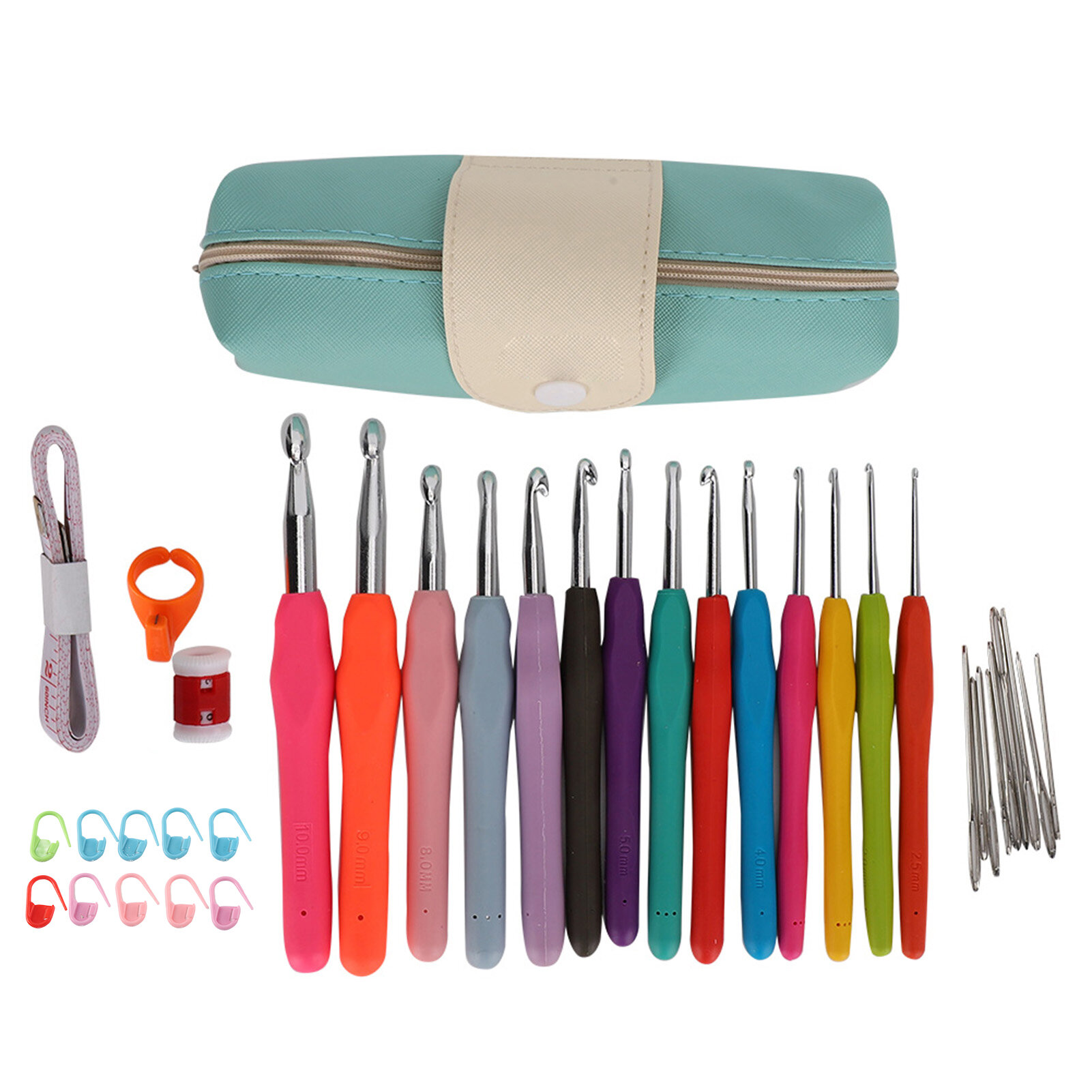 14 шт. TPR вязальные крючки Инструменты для вязания Швейные принадлежности Удобные рукоделие Плетени