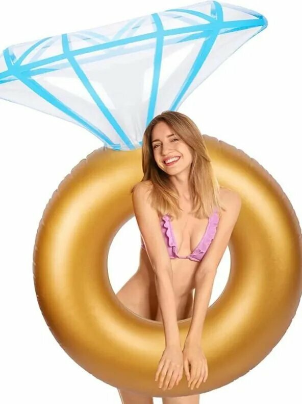 Надувное кольцо 134 см Бриллиантовое надувное кольцо
