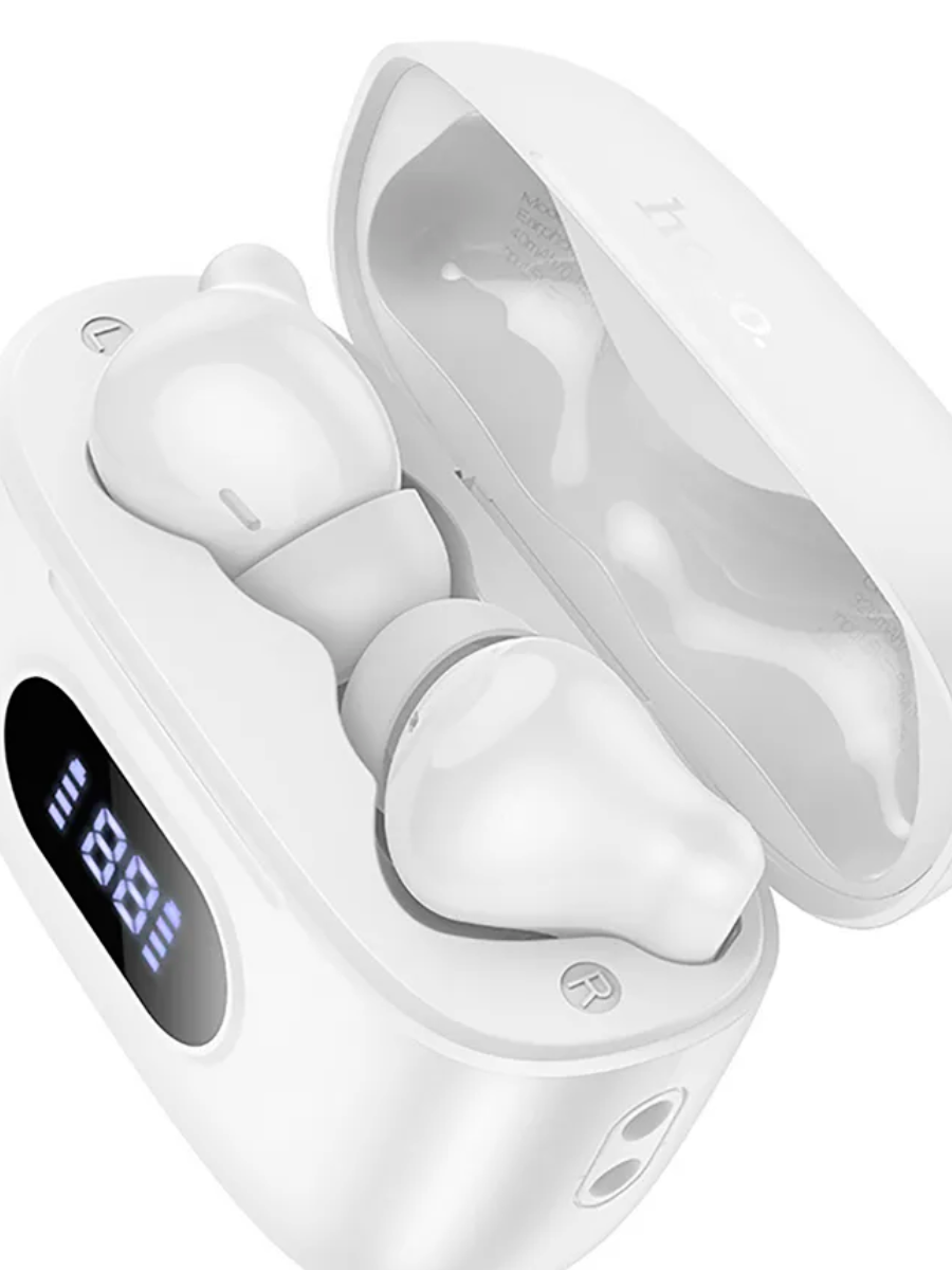 Наушники Hoco EQ2 Plus, беспроводные, внутриканальные, с шумоподавлением, цвет белый глянец