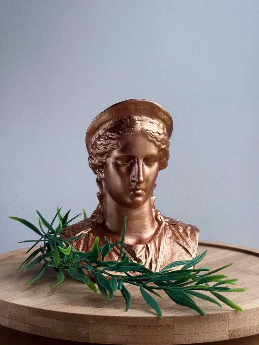 Статуэтка богиня Гера, 13 см, бронзовый цвет, из гипса, ручная работа — фото 1