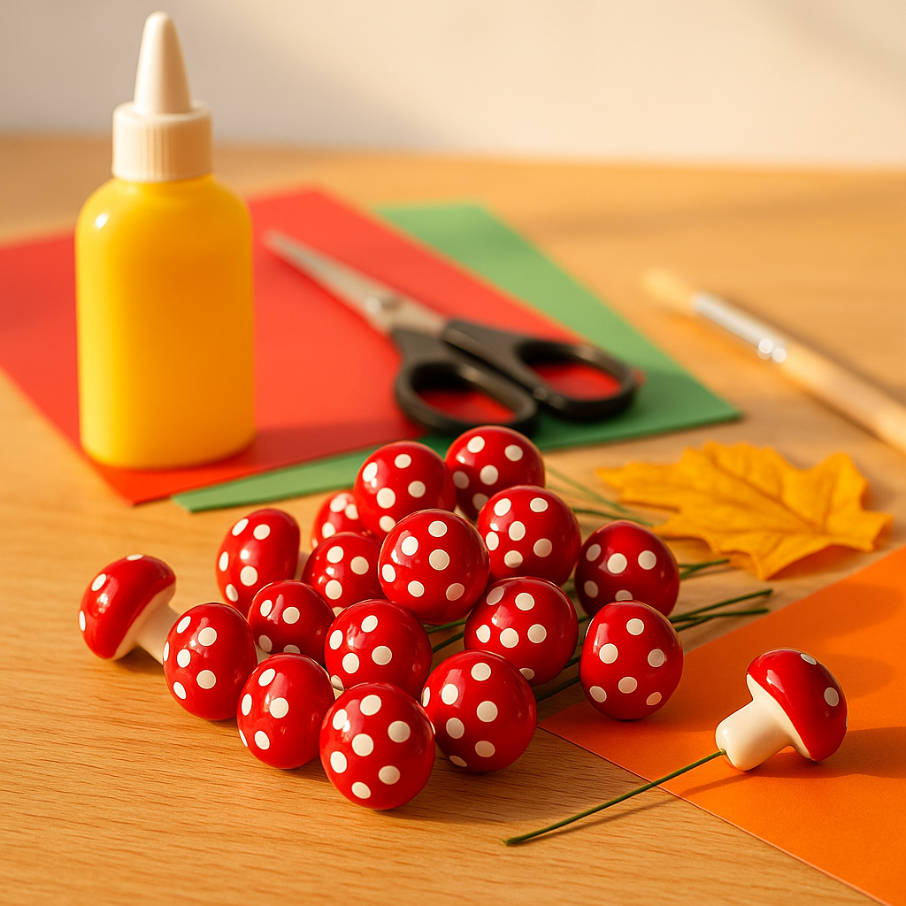 Грибы искусственные Мухомор на металлической ножке