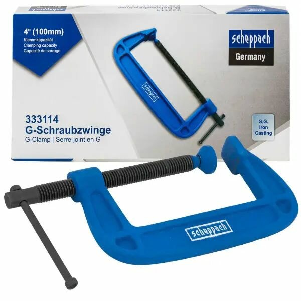 Струбцина G-образная 100мм SCHEPPACH