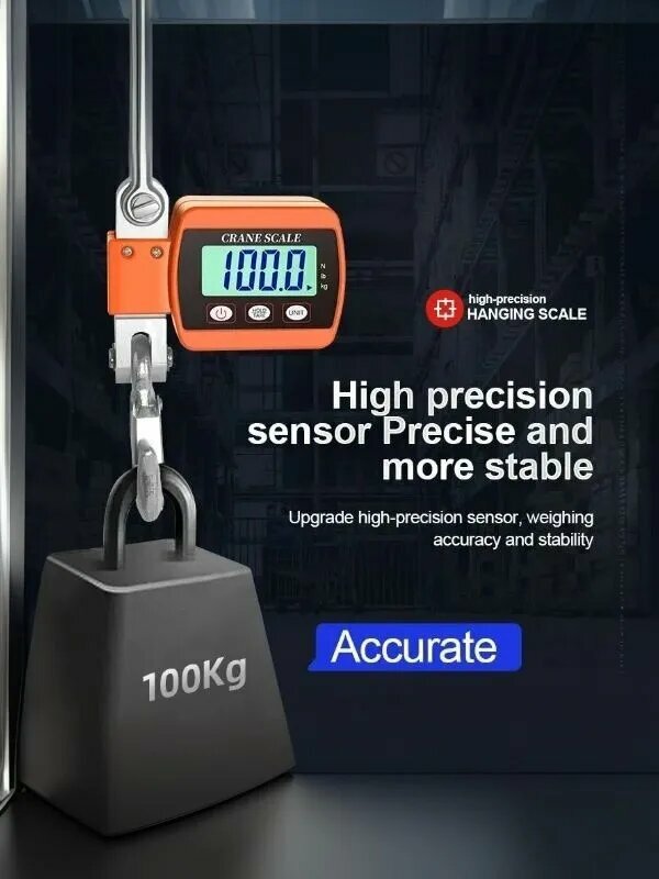Цифровые подвесные весы, 500 кг, тяжелые крановые весы