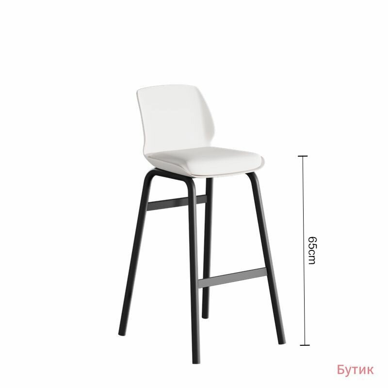 Барный стул с железными ножками и спинкой3