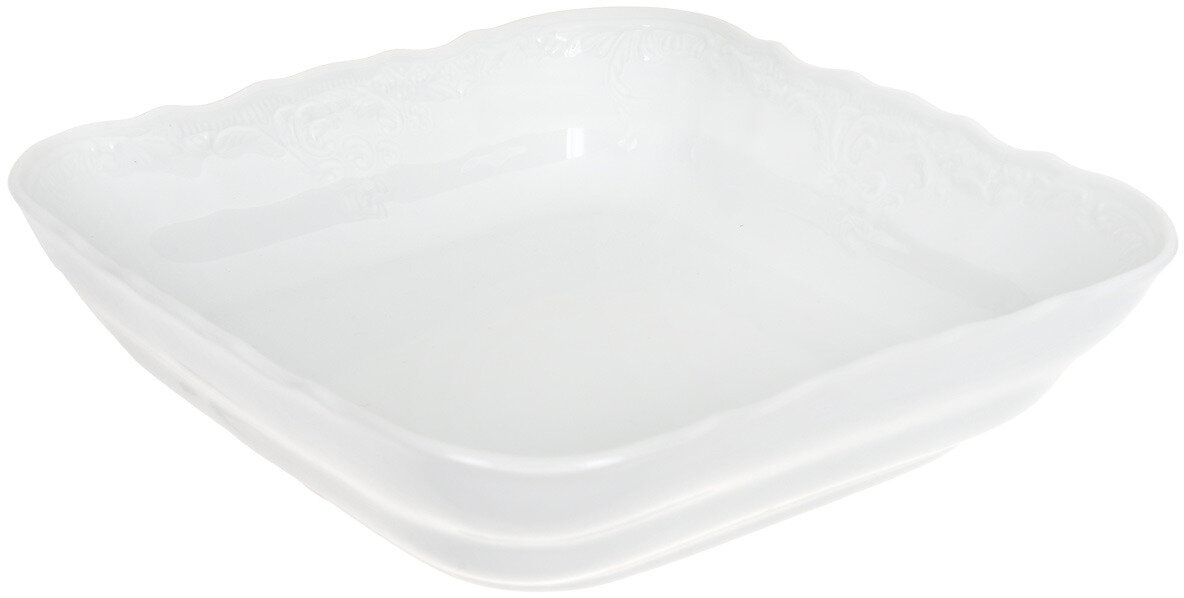 Салатник квадратный 25 см; "Bernadotte", недекорированный, Thun/ БТФ0033