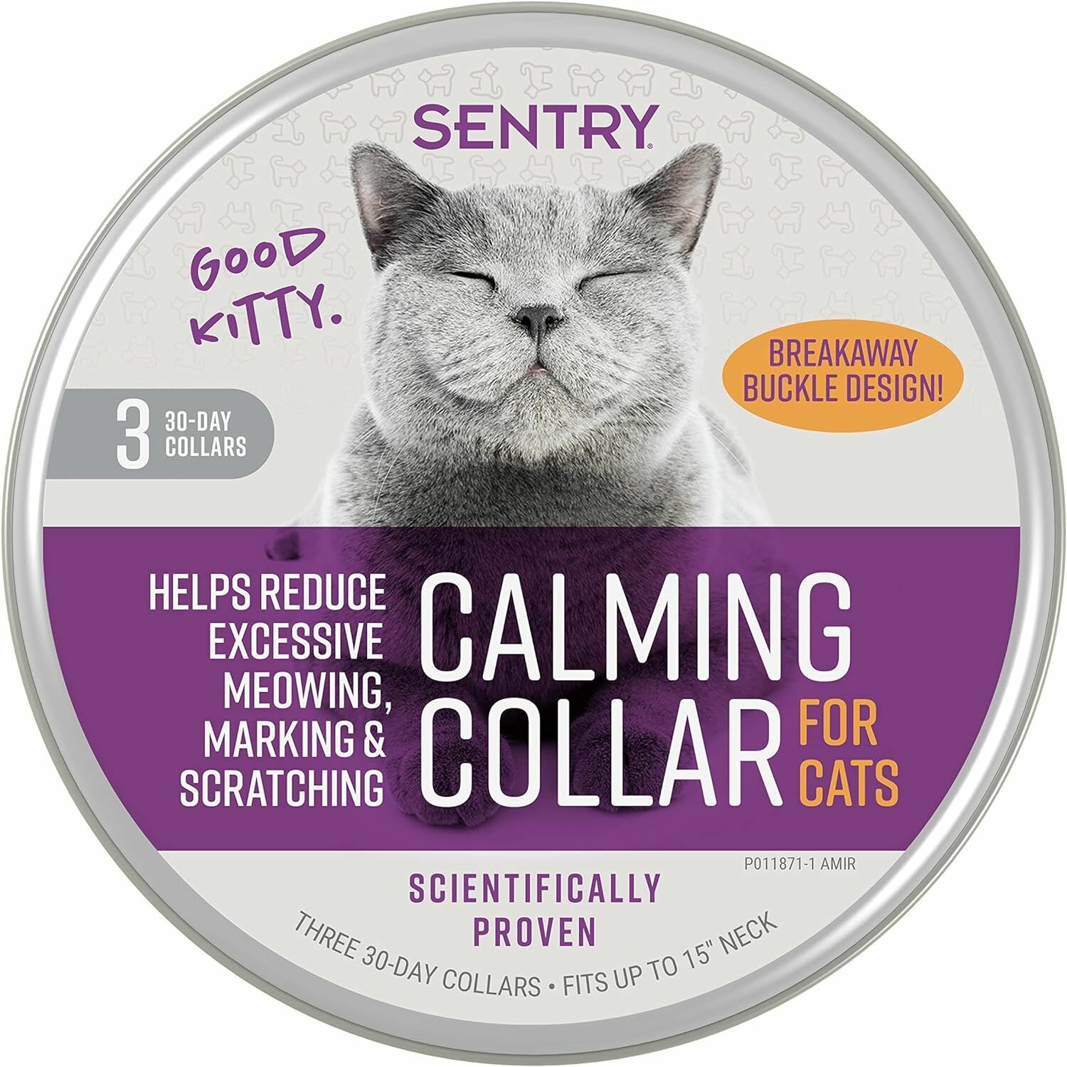 Ошейники для кошек NEW SENTRY Calming Collar успокаивающий с феромонами, 3 штуки в упаковке