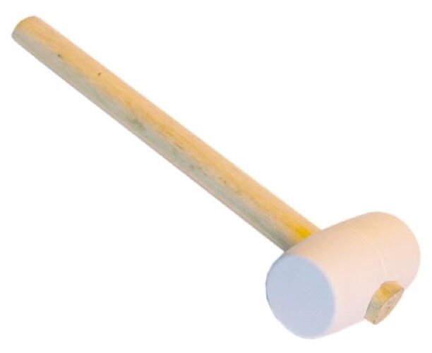 Киянка 888 с деревянной рукояткой, резиновая, бежевая, 460г / инструменты