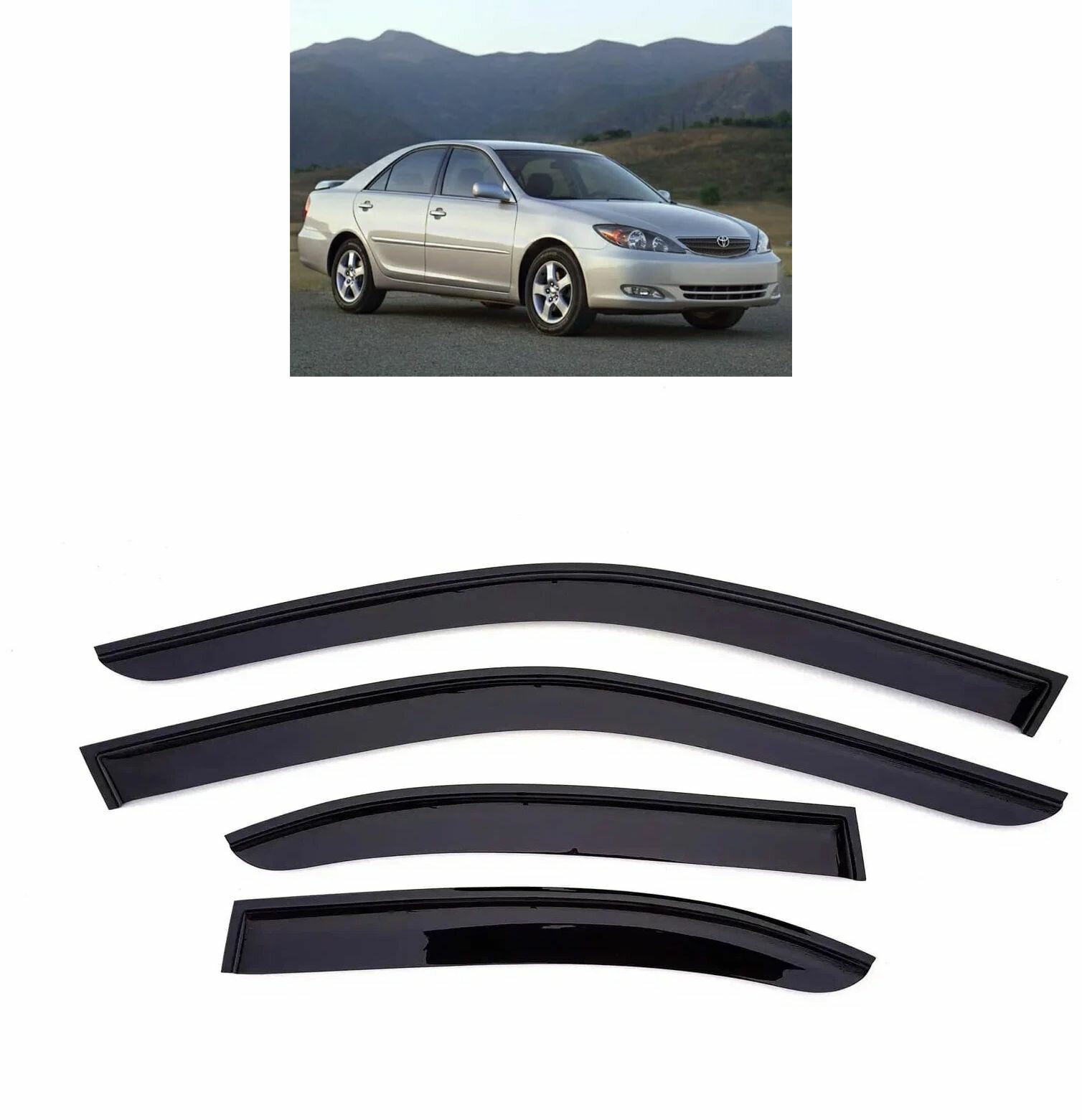 Дефлекторы боковых окон TOYOTA Camry Тойота Камри (2001-2006)